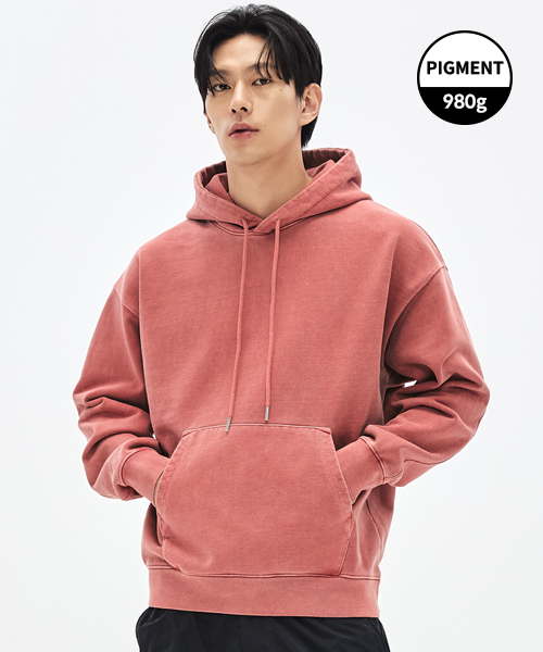 MUSINSA | SOVERMENT 980G Pigment Cut Hood-Washed Brick-