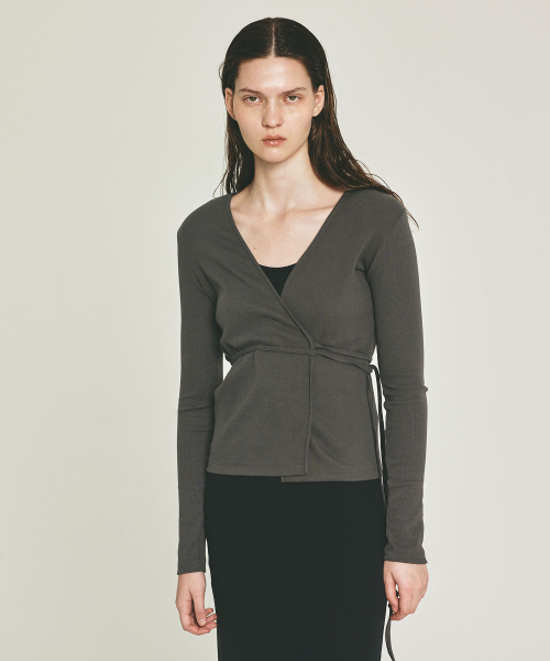 MUSINSA | FORHER Wrap cardigan (Chakol)