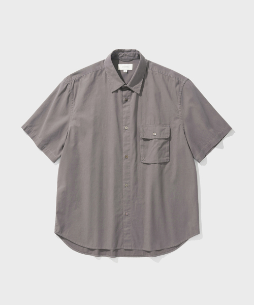 MUSINSA | SHIRTER BRUSHED COTTON HALF SHIRT (PALE PINK)