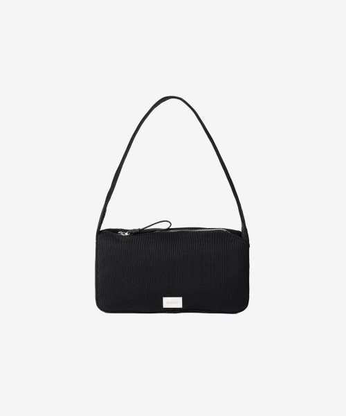 MUSINSA公式 | BASIKA BASIC SHOULDER BAG (BLACK)