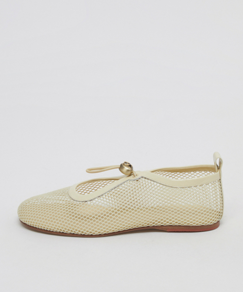MUSINSA | Archivépke Mesh luv string flat(Butter)_OK1DM24001BTT