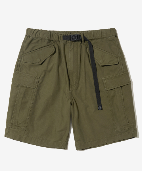 아웃스탠딩(OUTSTANDING) M65 WIDE CARGO BELTED SHORTS_OLIVE - 사이즈 & 후기 | 무신사