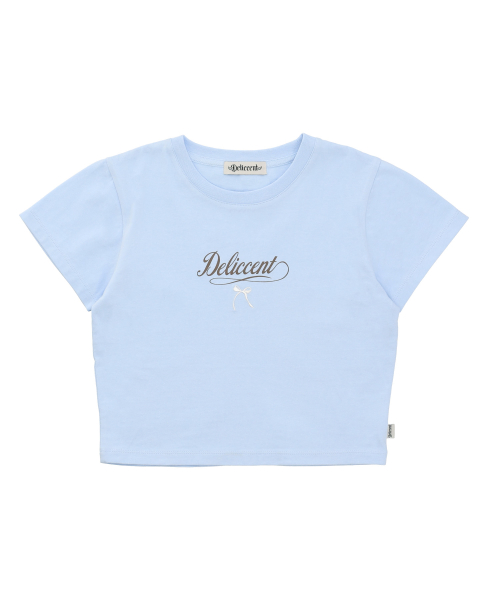 델리센트(DELICCENT) 리본 크롭티 [SKY BLUE] - 사이즈 & 후기 | 무신사
