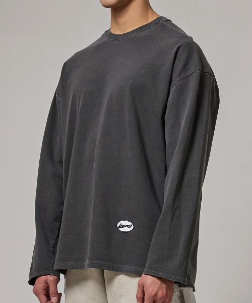 MUSINSA | BSMT Pigment Overfit Work Long Sleeve_Charcoal