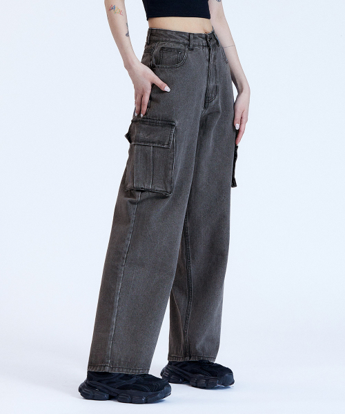 MUSINSA | CHICKS CDP Board Cargo Denim Pants Black Blue