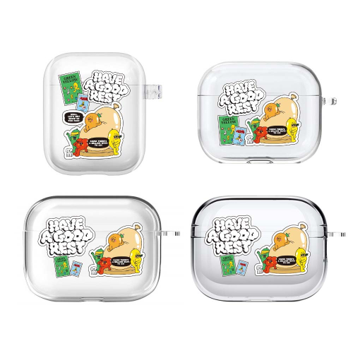 MUSINSA公式 | BALLOON FRIENDS AirPod Clear Case - GR Hebrew Good Rest