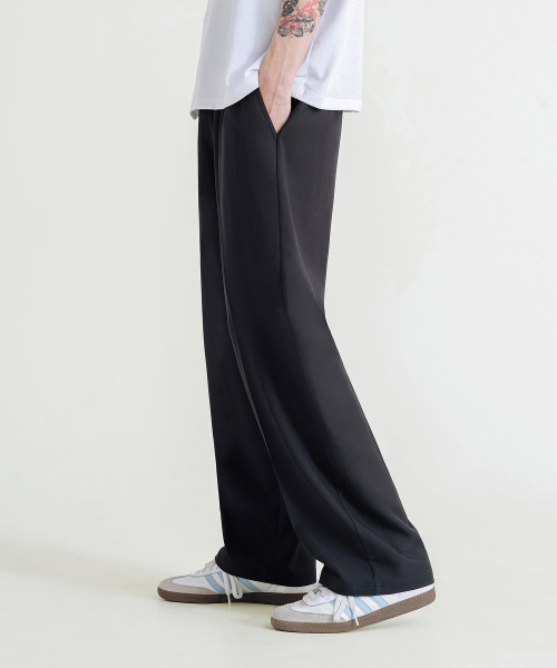 리메인세컨드(LEMAIN SECOND) 이지 세미 와이드 밴딩 슬랙스 [차콜] - 사이즈 & 후기 | 무신사