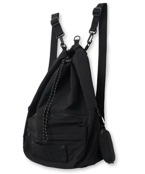 MUSINSA公式 | COSTUME O'CLOCK Utility String Backpack Black COOSBG006BLACK