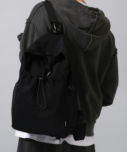 MUSINSA | BSMT Washed Nylon String Backpack_Black