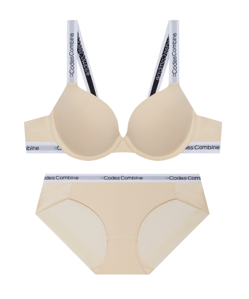 MUSINSA | CODESCOMBINE INNERWEAR Special Color Shellon Bra pants Set_Skin