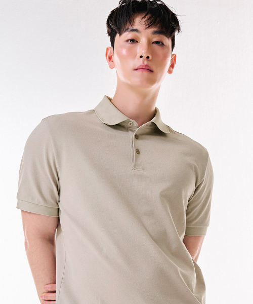 MUSINSA | CHASECULT Common Essential Cool Pique Collar T-Shirt-DBZU5701D0X
