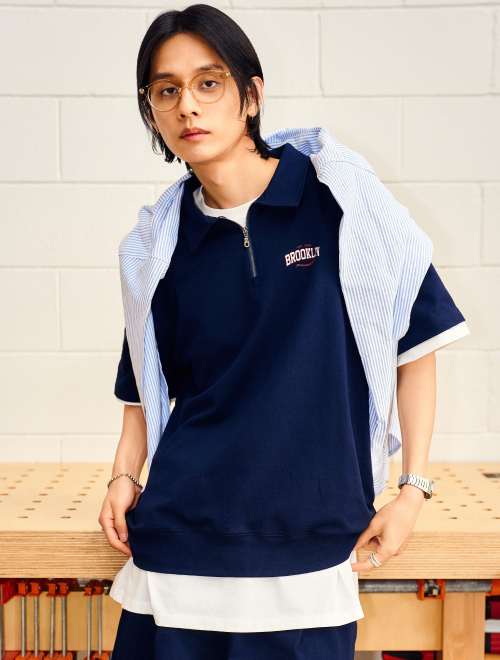 MUSINSA | GENERAL IDEA Brooklyn Mini Zurry Collar Short-Sleeved T-shirt ...