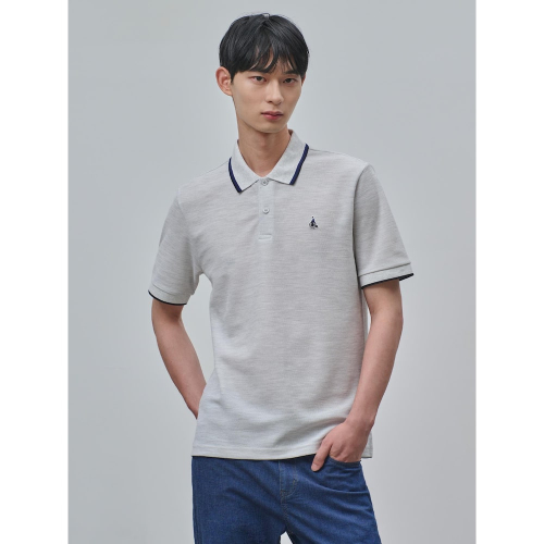 빈폴 멘(BEANPOLE MEN) 허니콤 피케 티핑 칼라넥 티셔츠 그레이 - 사이즈 & 후기 | 무신사