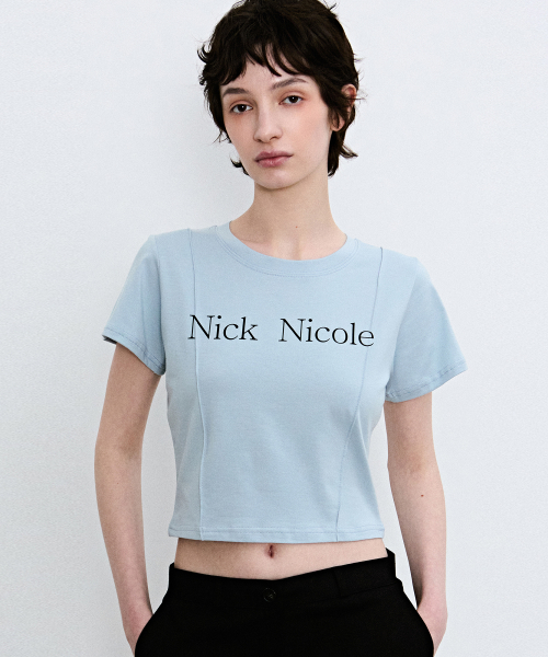 MUSINSA公式 | NICK&NICOLE NICOLE PINTUCK CROP TEE_SORA
