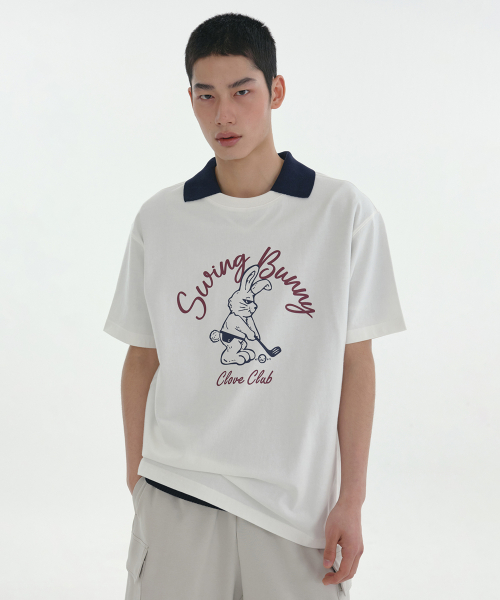 클로브(CLOVE) [24SS clove] Swing Bunny T-Shirt (White) - 사이즈 & 후기 | 무신사