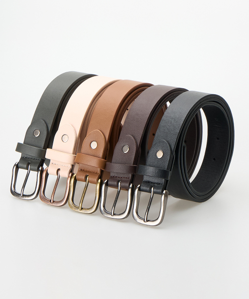MUSINSA | TONES Classic Minimal Square Leather Belt-5COLOR