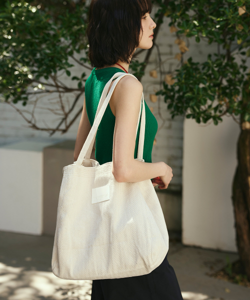 MUSINSA | THE GREEN LAB Herringbone Eco Shoulder Bag [Ivory]