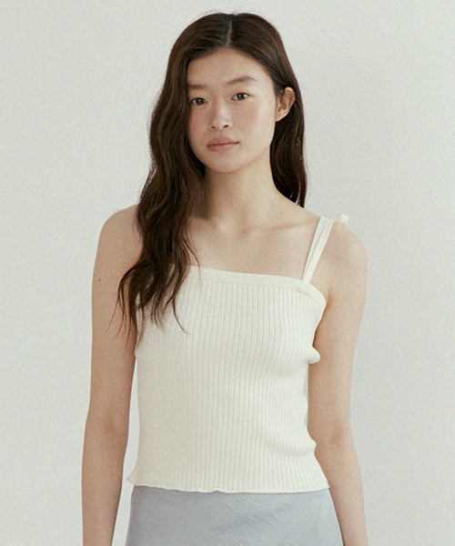 MUSINSA | LINGSEOUL ribbed bustier knit-ivory