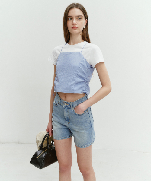 MUSINSA | DUNST FOR WOMEN WOVEN STRING BLOUSE LIGHT BLUE_UDBL4B224B1