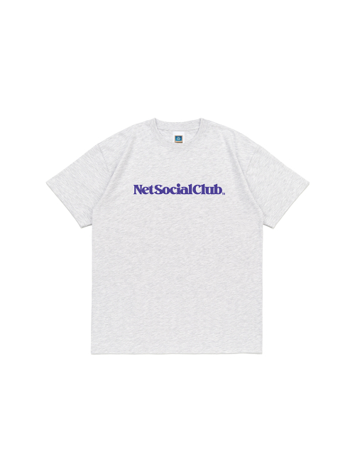 MUSINSA | NET SOCIAL CLUB VIVID STRAIGHT LOGO TEE (LIGHT MELANGE)