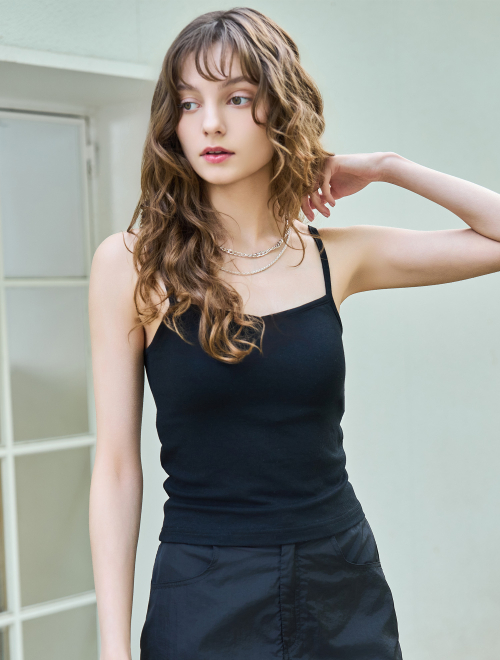 MUSINSA | GENERAL IDEA Basic Bra cap sleeveless [BLACK] / WBD2L01535