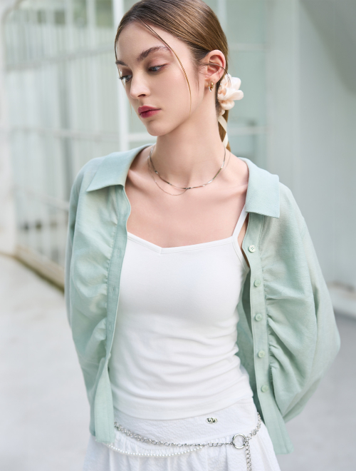 MUSINSA | GENERAL IDEA Basic Bra cap sleeveless [WHITE]/ WBD2L01535