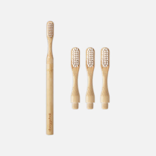 MUSINSA | DONGGUBAT Set of 1 bamboo toothbrush + 1 replacement