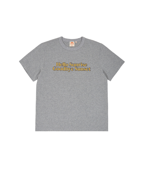 MUSINSA | HELLO SUNRISE HS Classic Typo Logo Tee_Heather Gray