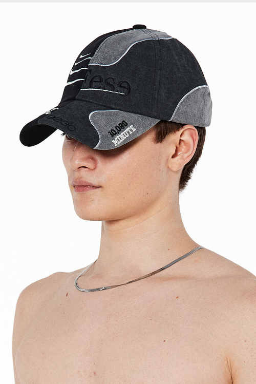 MUSINSA | FESE Half & half cap [BLACK]