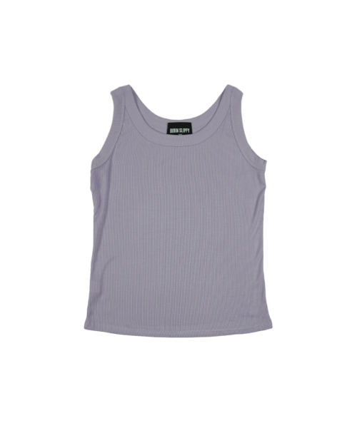 MUSINSA | BORN SLIPPY Basic Ribbed Sleeveless (Purple)