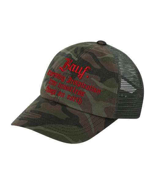 MUSINSA | BAUF B Vintage Mesh Ball Cap [Camouflage]