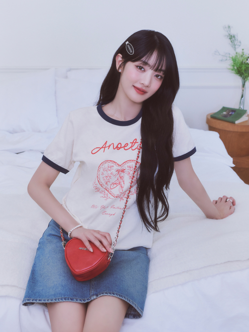 MUSINSA | ANOETIC ANC LOVE HALF T-SHIRT_IVORY