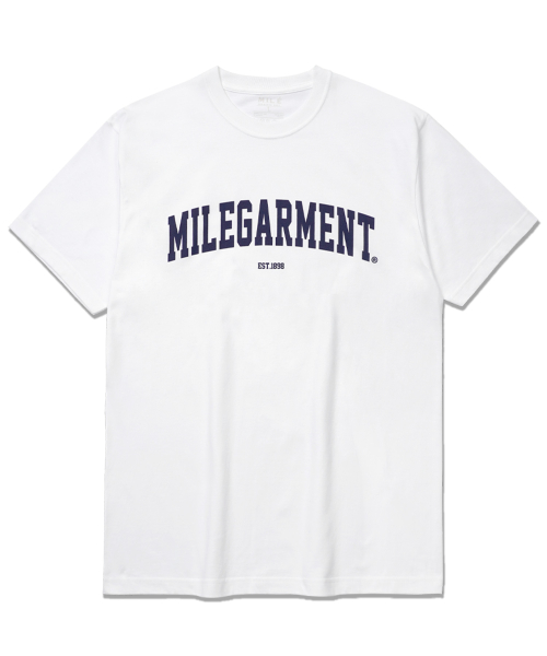 MUSINSA | THEMILE MILEGARMENT EST CREW [WHITE/NAVY]
