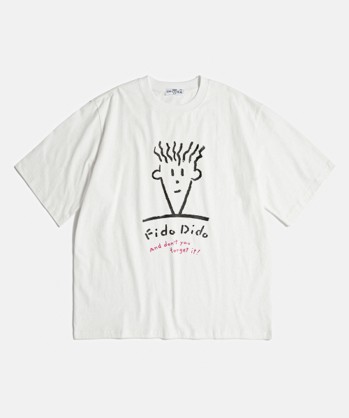 피도디도(FIDO DIDO) Big Head Logo Tee White - 사이즈 & 후기 | 무신사