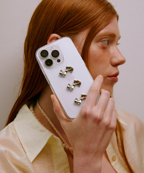 MUSINSA | THIRD MOVEMENT Metal Pleated Ribbon Phone Case