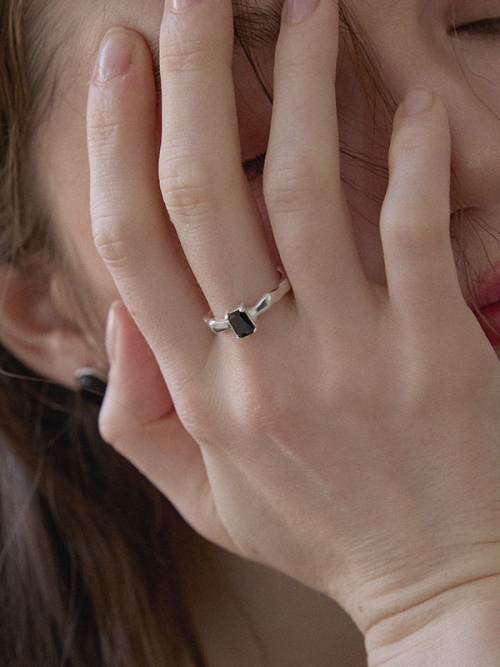 MUSINSA | BYWEEKEND Black Square free ring