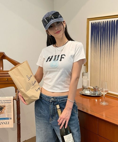 MUSINSA | HUF (W) HUF x REDDY PINNACLE TEE [WHITE]