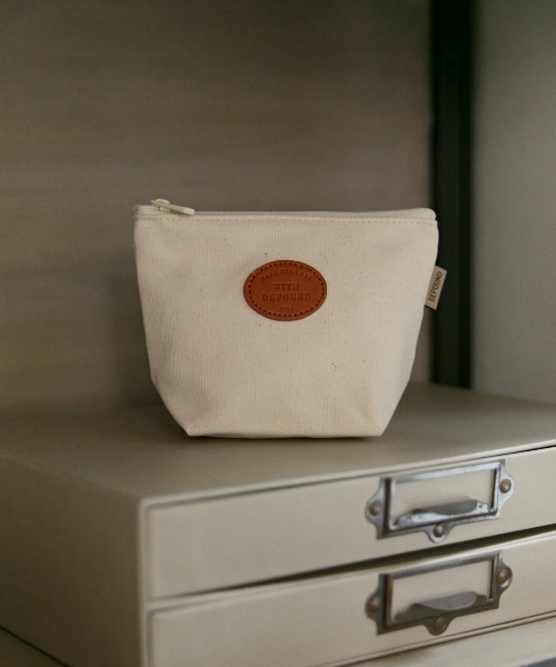 MUSINSA | DEPOUND Leather Patch Burn Pouch Small [Ivory]