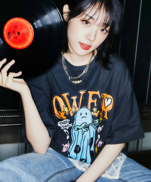 MUSINSA | WMC QWER Ghost T-shirt_CHARCOAL GRAY