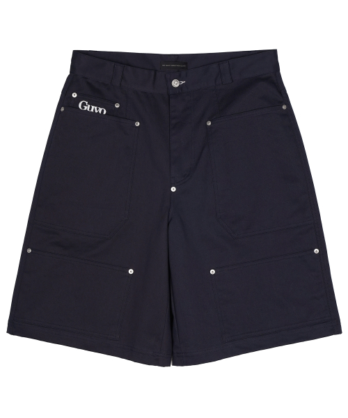 구보(GUVO) Bermuda Cotton Shorts, Navy - 사이즈 & 후기 | 무신사