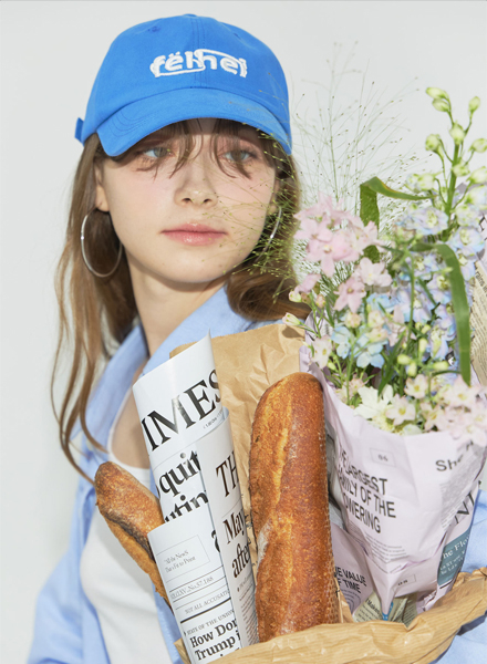 MUSINSA | FEIHEI FEI SYMBOL LOGO BALL CAP BLUE