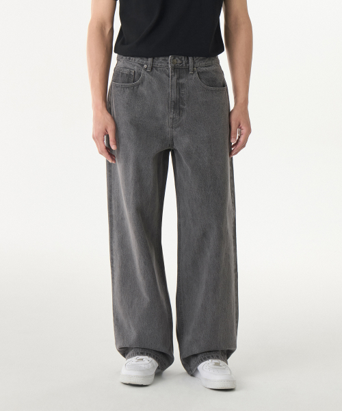 MUSINSA | MUSINSA STANDARD Big Wide Denim Pants [Gray]