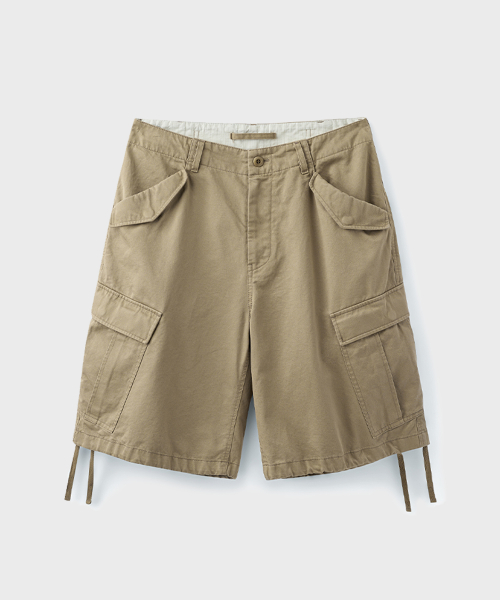 유니온블루(UNION BLUE) M65 WIDE CARGO SHORTS [BEIGE] - 사이즈 & 후기 | 무신사