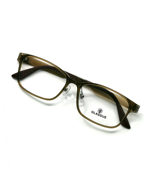 MUSINSA | GLASSUS Plus Size Ultem Horn Rim Glasses Frame U1124 C3 BROWN