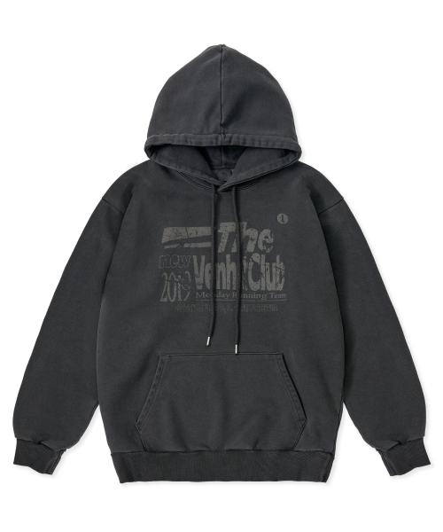 MUSINSA公式 | VENHIT MRT Pigment Hoodie Dust Charcoal