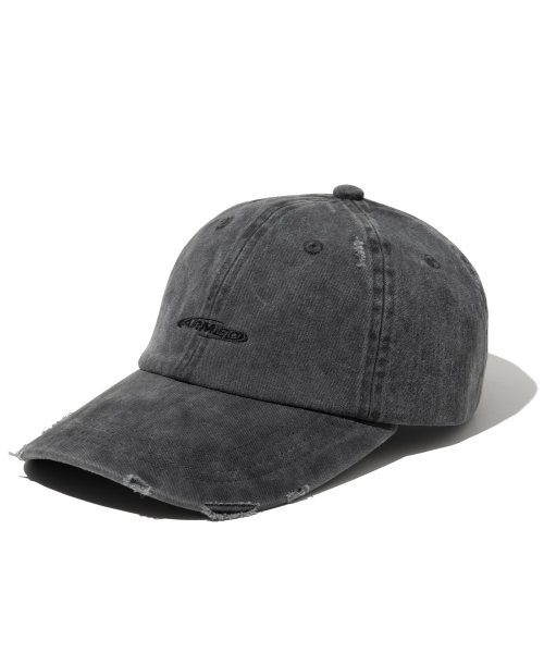 MUSINSA | MUSCLE ARMED Pigment damage ball cap [black]