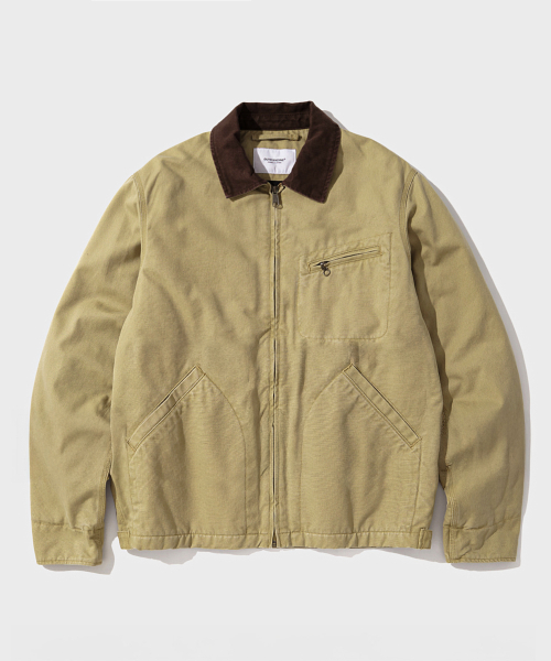 아웃스탠딩(OUTSTANDING) HEAVY CANVAS WASHING WORK JACKET_BEIGE - 사이즈 & 후기 | 무신사
