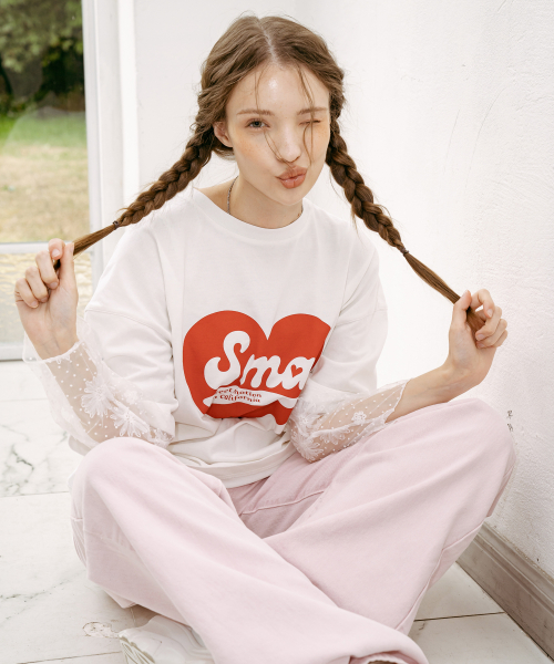 MUSINSA | SMASHOES HANE WOMAN T-SHIRT WHITE