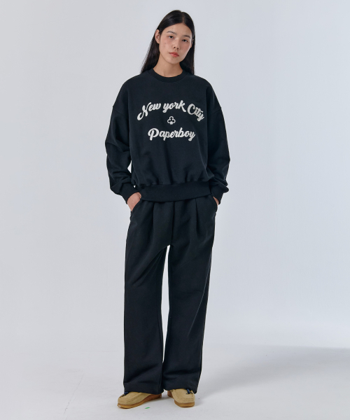 MUSINSA | PAPERBOY [SET] Chain Clover Wide Setup-Black