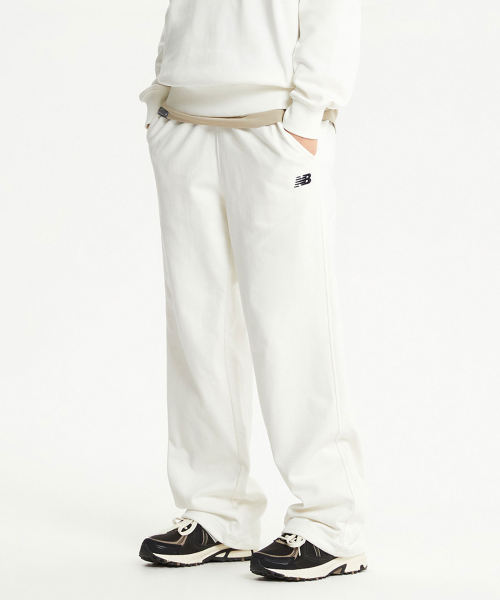 뉴발란스(NEW BALANCE) NBMLE41033 / UNI ESS 클래식 와이드 팬츠 (IVORY) - 사이즈 & 후기 | 무신사